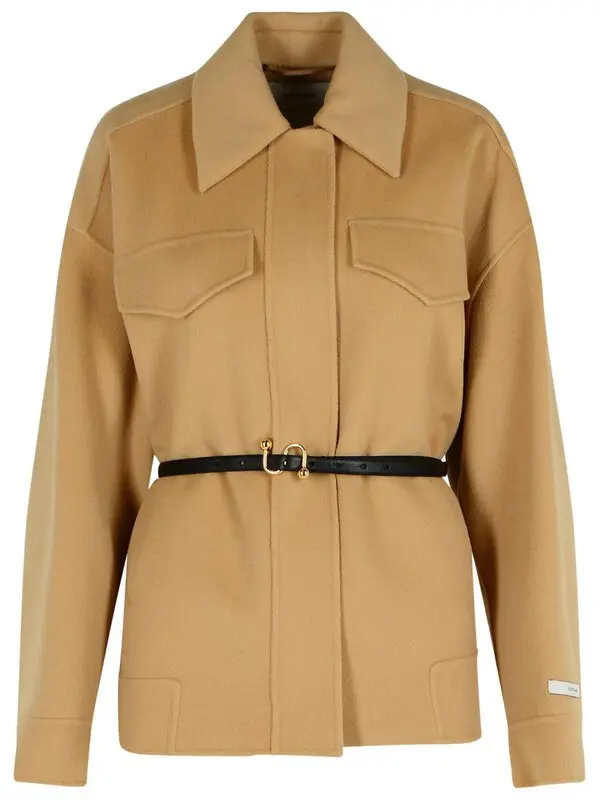 Sportmax Cantor Virgin Wool Jacket - Brown