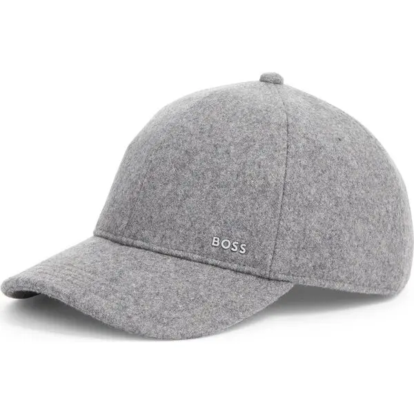 Hugo Boss Wool-blend Baseball Cap - Medium Grey