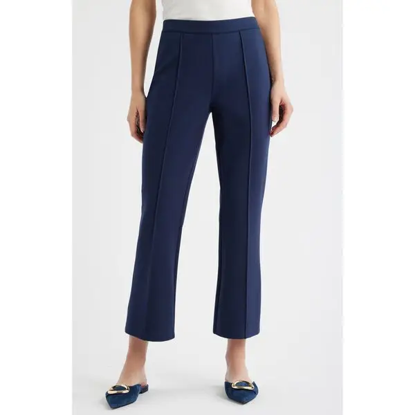 Caslon Stretch Ponte Kick Flare Leg Pants - Navy Still