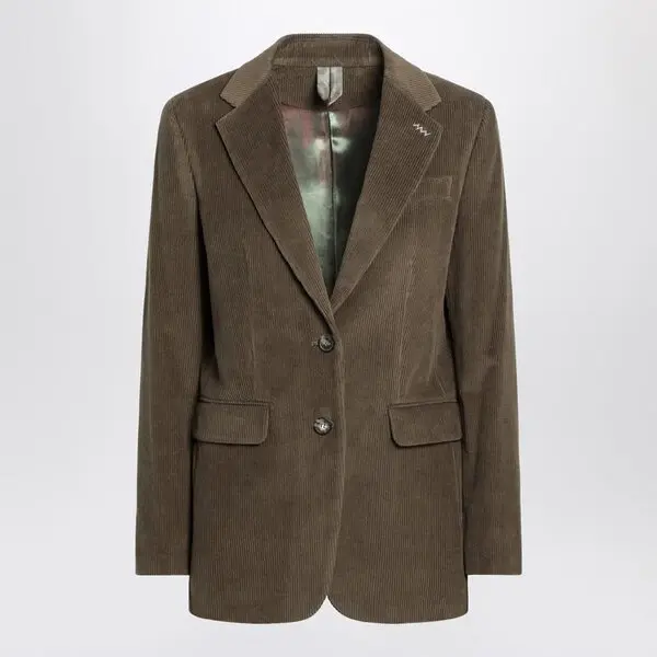Max Mara Ribbed Corduroy Jacket - Green