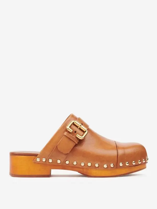 Chloé Jeannette Clogs - Brown