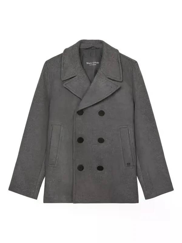 Marc O'polo Double-breasted Pea Coat - Grey