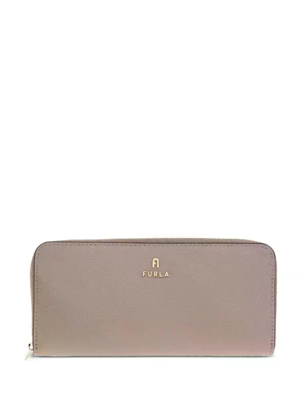 Furla Zip-around Leather Wallet - Neutrals