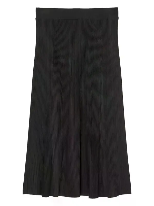 Marc O'polo Ribbed Midi Skirt - Black
