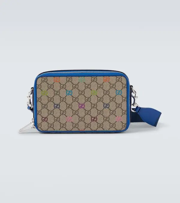 Gucci Gg Canvas Leather-trimmed Shoulder Bag