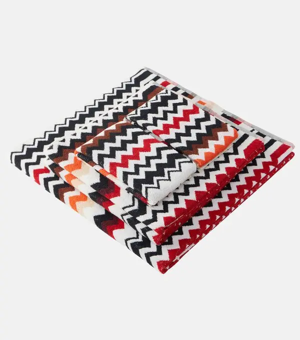 Missoni Zigzag Set Of 5 Cotton Terry Towels - Multicoloured