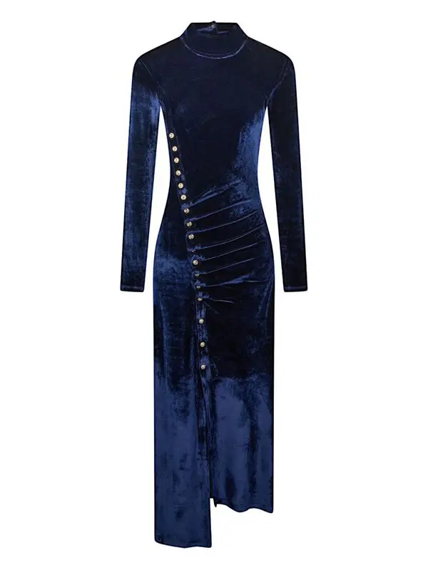 Rabanne Asymmetric Midi Dress - Blue