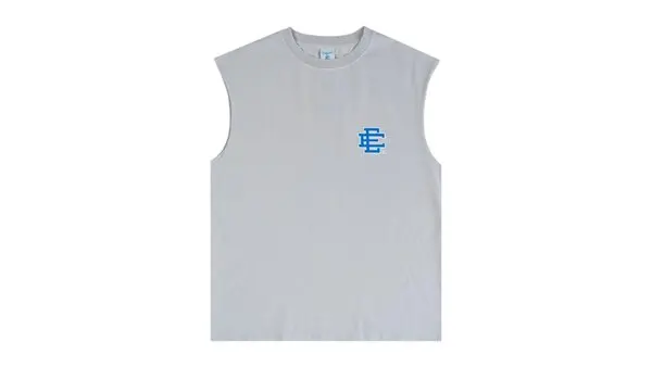 ERIC EMANUEL Ee Basic Cutoff Tank - Washed White/blue