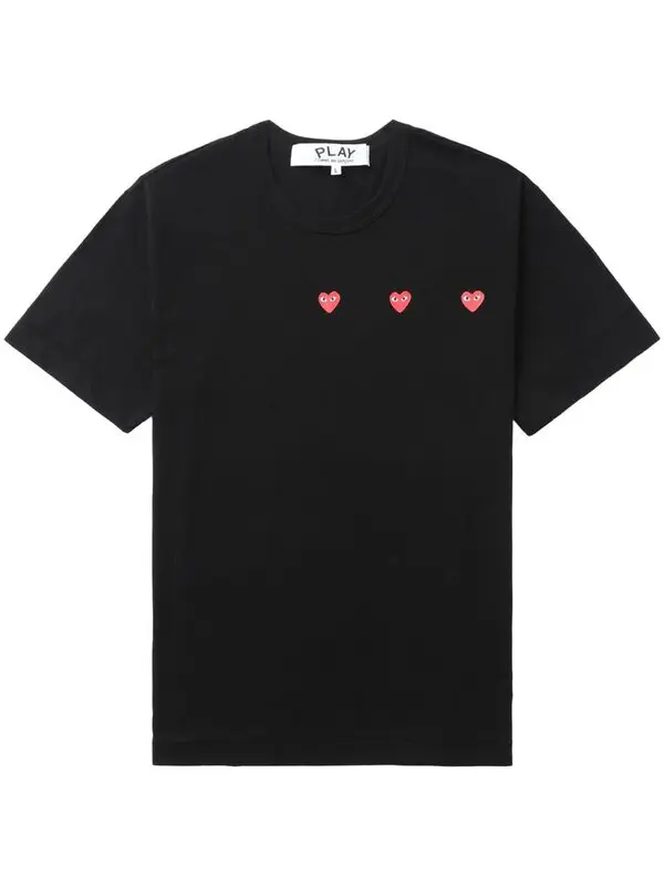 Play Comme Des Garcon T-shirt Logo Print Knit - 1 Black