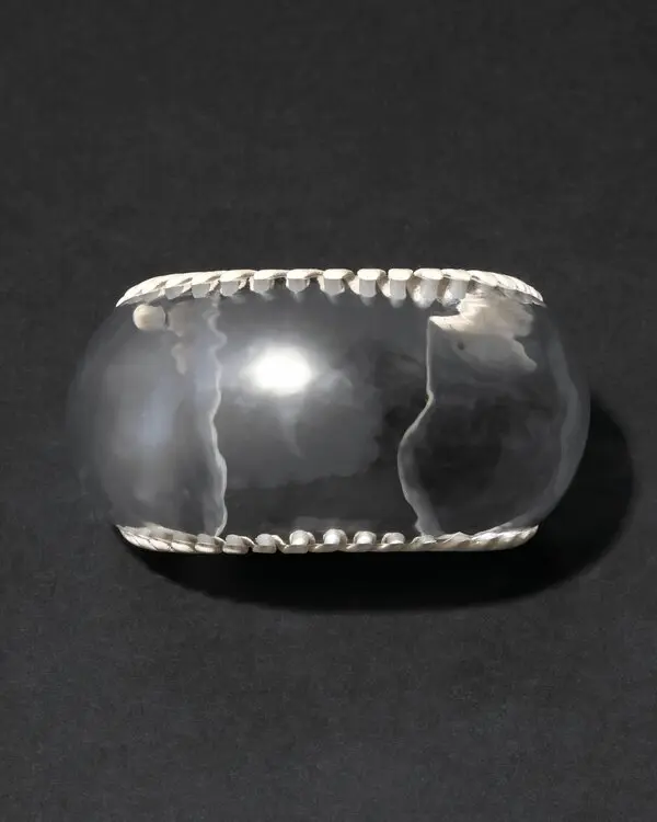 Alexis Bittar Archive Leather Wrapped Lucite Cuff Bracelet
