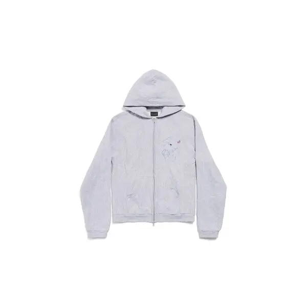 Balenciaga Music Britney Spears Zip-up Hoodie - Grey & Silver