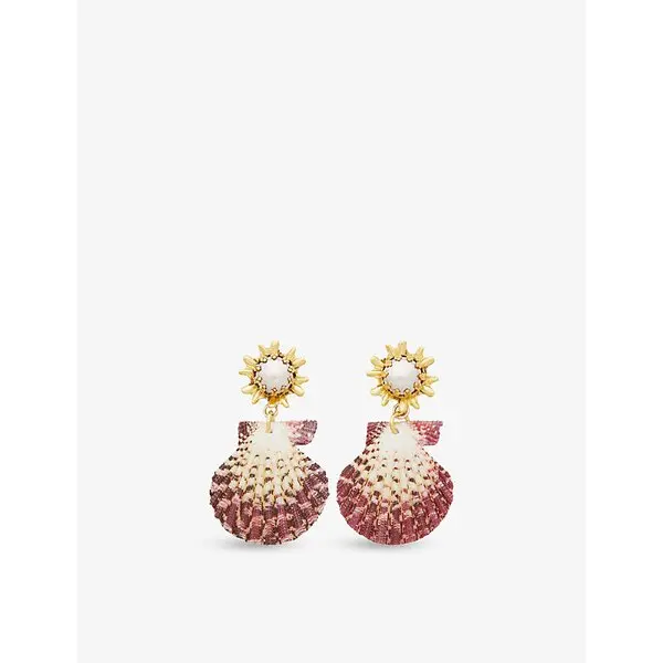 Brinker & Eliza Ariel Pearl And Shell Earrings