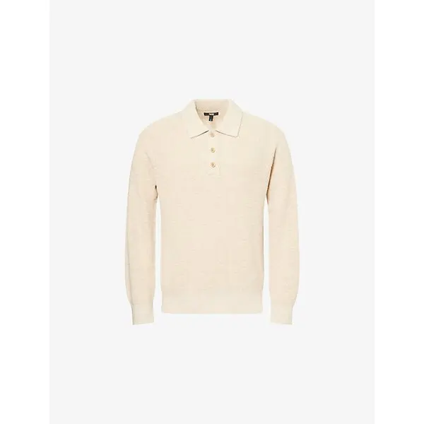 Paige Tellers Regular-fit Cotton-linen Blend Polo Top
