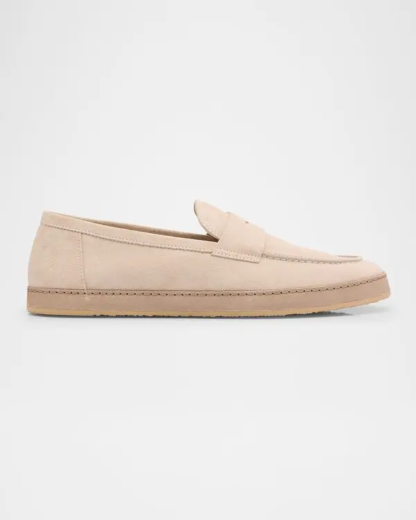Brunello Cucinelli Suede Penny Loafers