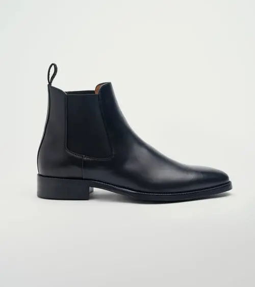 Jack Erwin Ellis Chelsea Boot - Black Full Grain