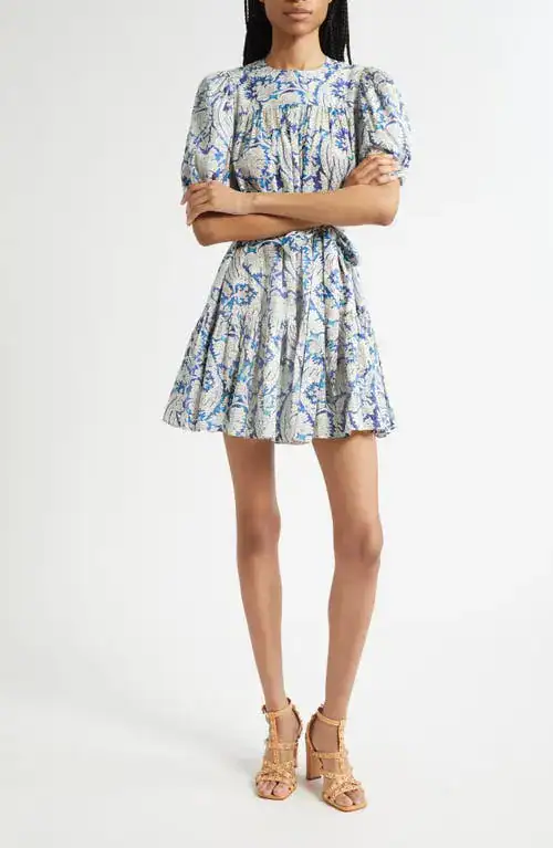 Ulla Johnson Rosalie Puff Sleeve Minidress Ciel Editorialist