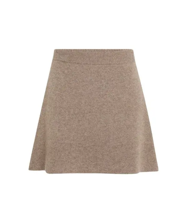 LISA YANG Clare Cashmere Mini Skirt - Truffle Tl