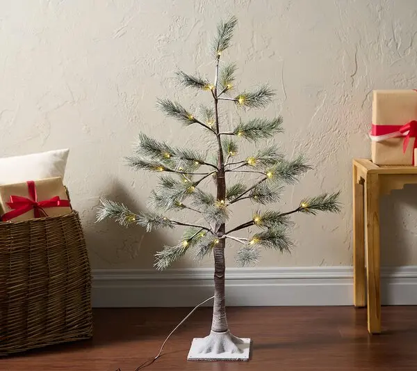 HOME REFLECTIONS 3' Led Flocked Pine Tree
