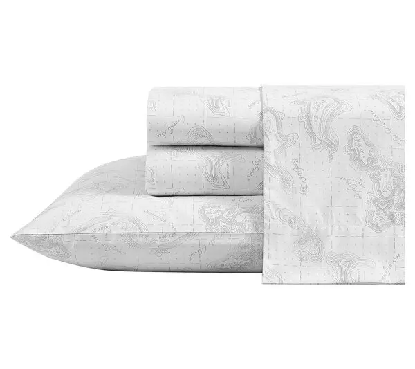 Eddie Bauer Fish Atoll Grey Queen Sheet Set