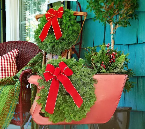 VALERIE PARR HILL Del. Week 12/8 Set Of 2 Fresh Balsam Mini Wreaths