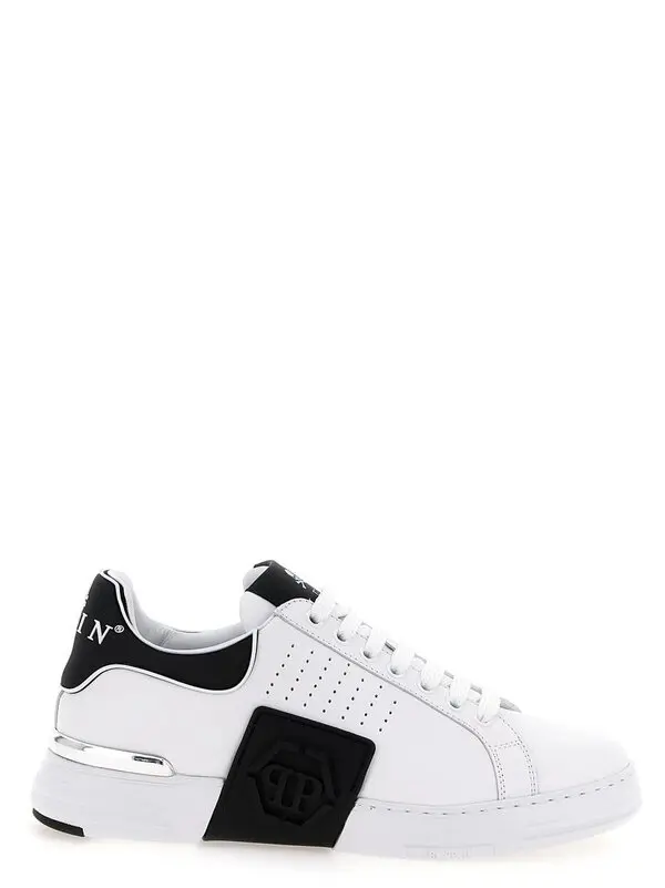 Philipp Plein Hexagon Leather Sneakers