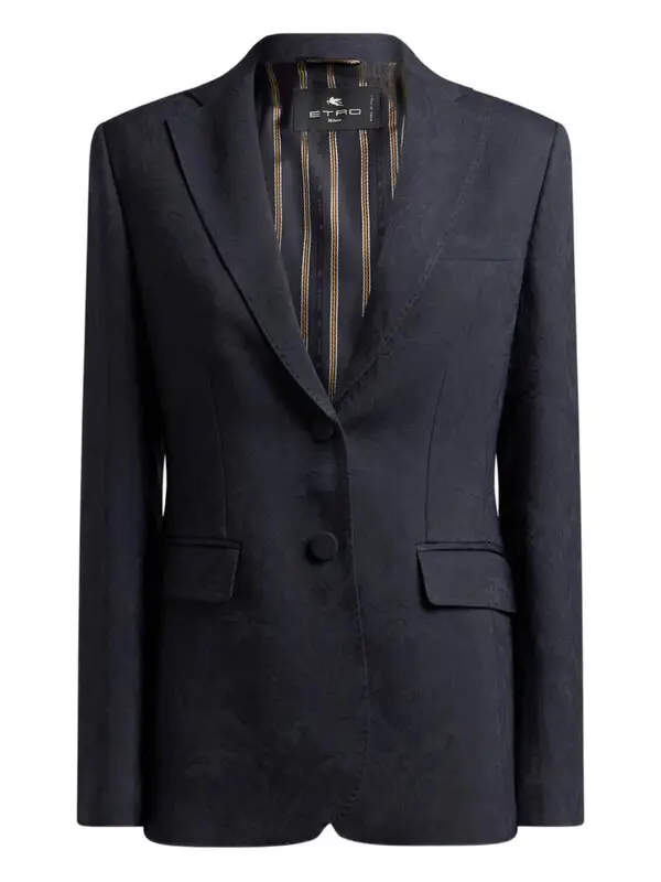 Etro Paisley Print Blazer - Blue