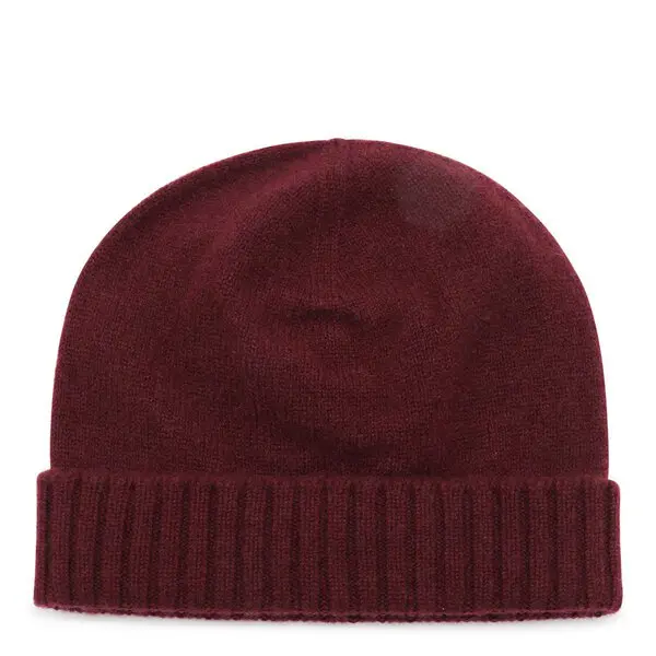 Malo Ribbed Cashmere Beanie - Vulcano