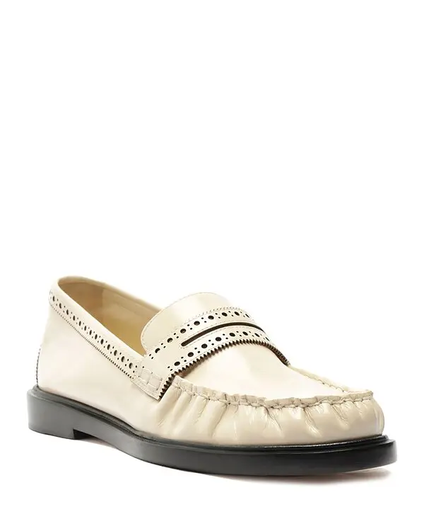 ALEXANDRE BIRMAN Soft Brogue Loafers - Eggshell