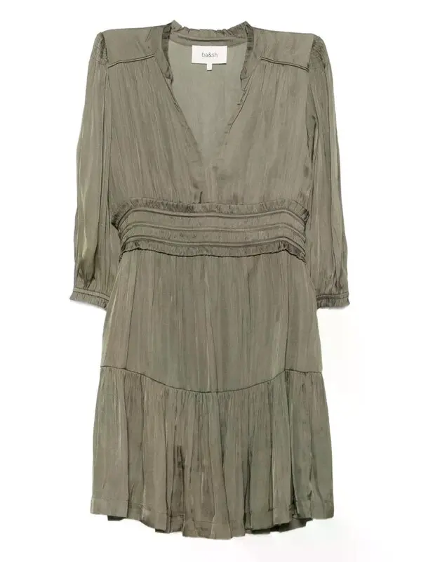 Ba&sh Cyrilia V-neck Tiered Dress - Green