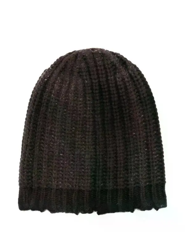 Avant Toi Ribbed-knit Beanie - Brown