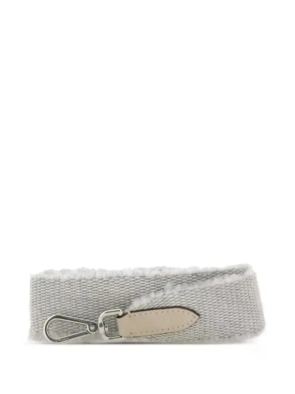 GIANNI CHIARINI Leather-trim Cotton Shoulder Strap