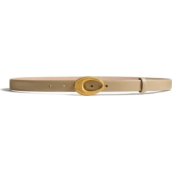 Khaite Olivia Leather Belt - Sand