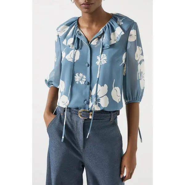 LK BENNETT Rumi Ruffle Top