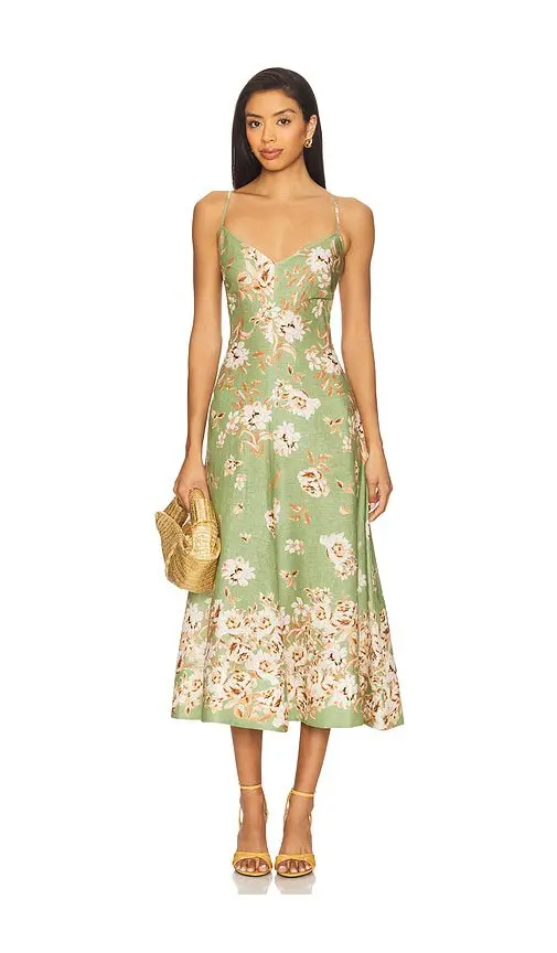 Cara Cara Mae Midi Dress - Farfella Sage