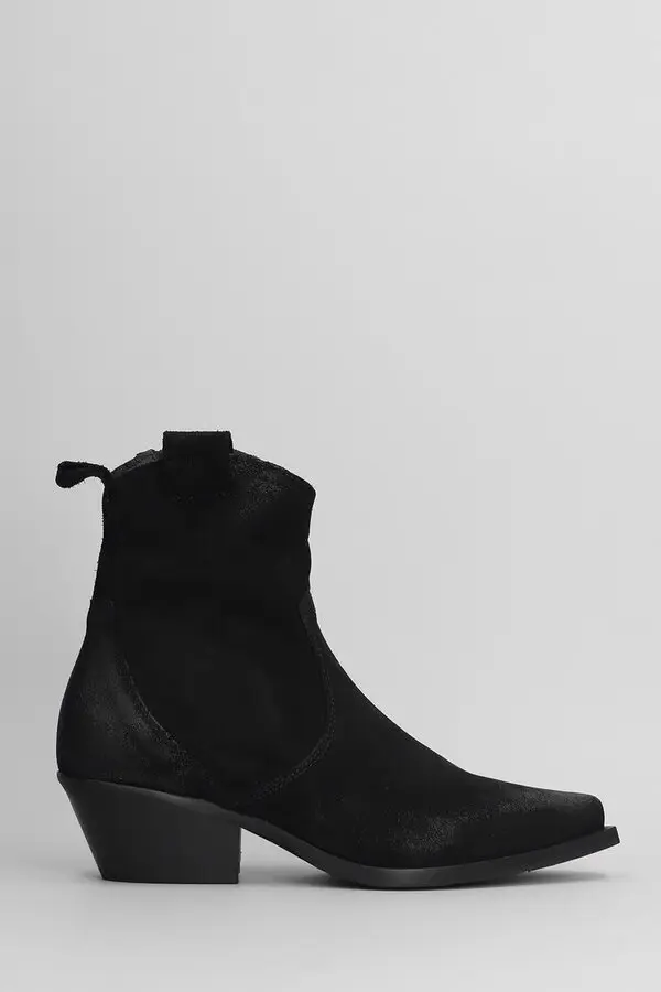 METISSE Texan Ankle Boots - Black