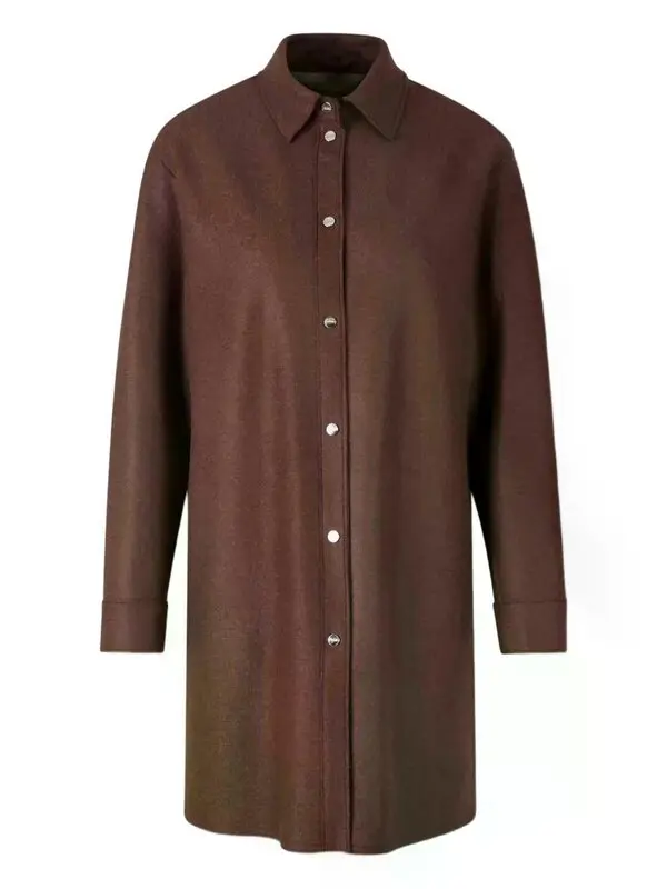 Herno Wool Coat With Snap-button Fastening