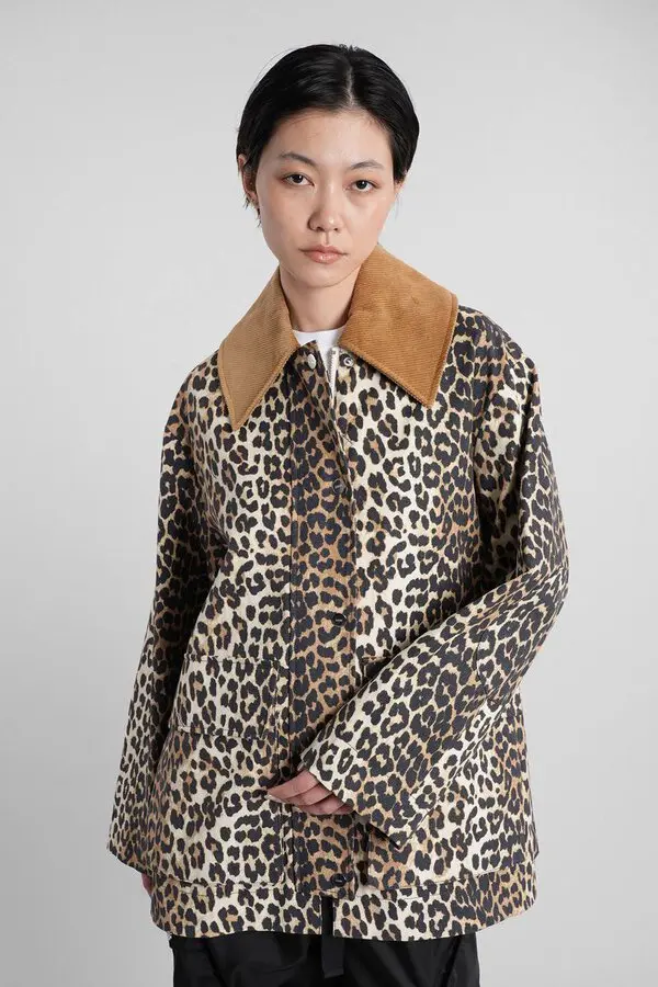 GANNI Animalier Chanvre Casual Jacket - Multicolor