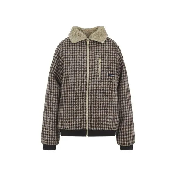 Miu Miu Cotton Denim Jacket - Brown