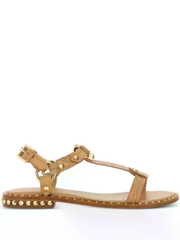 Ash Patsy Bis Studded Leather Sandals - Brown