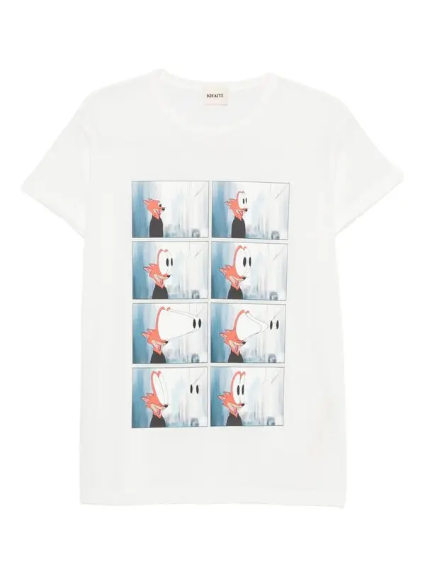 Khaite Cartoon-print T-shirt - White