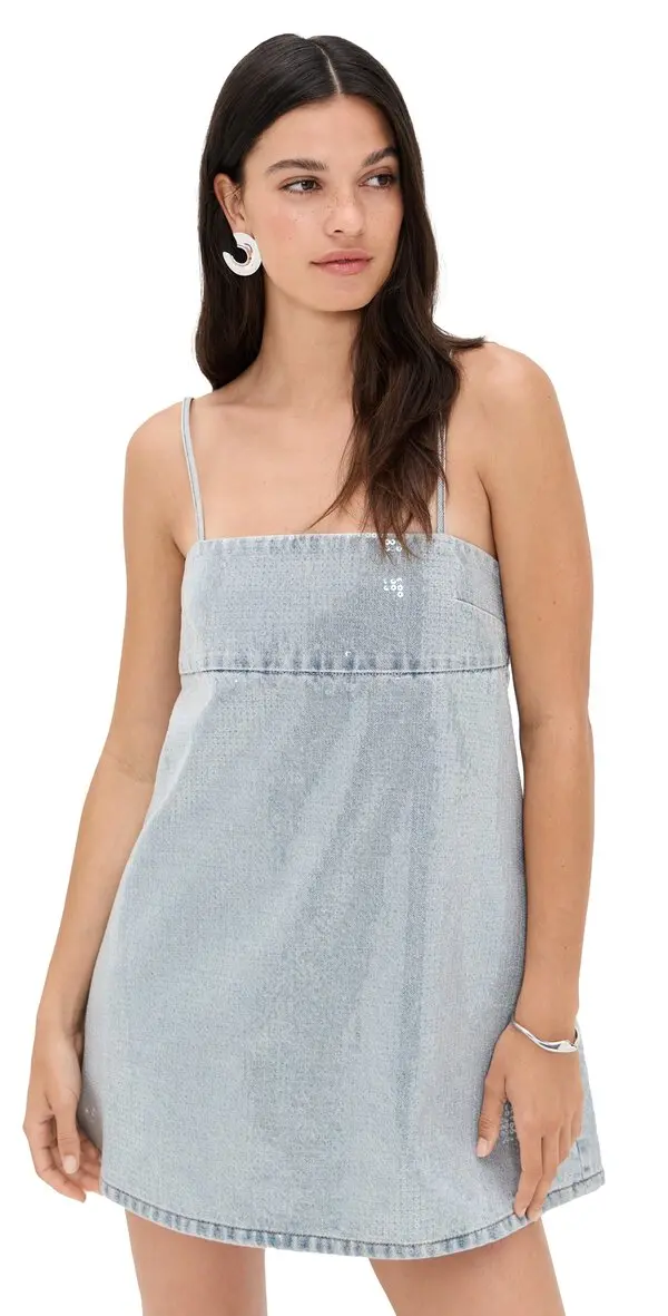 Retrofete Nadiya Denim Mini Dress - Coastline