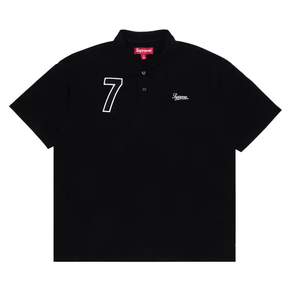 Supreme Cursive Polo - Black