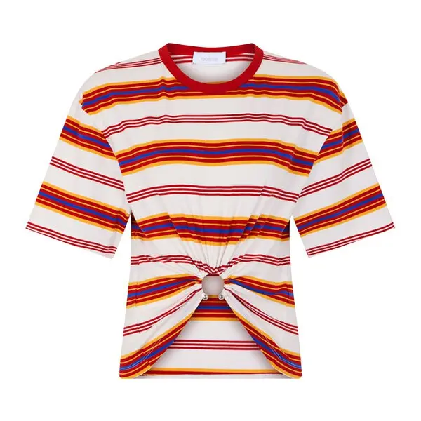 Rabanne Striped T-shirt - White
