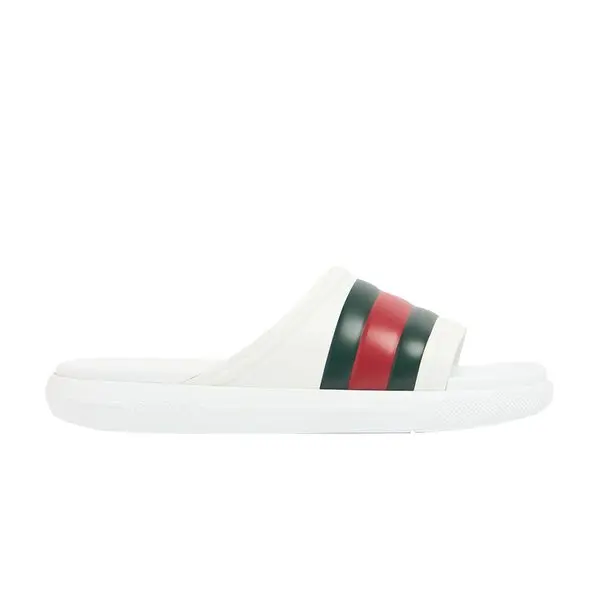 Gucci Web Slide Sandal - White