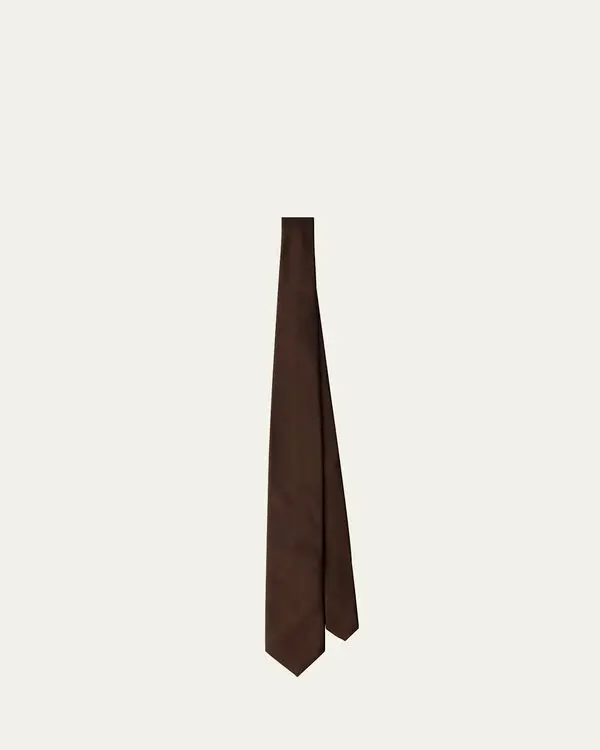 Prada Silk Satin Standard Neck Tie - Ebano