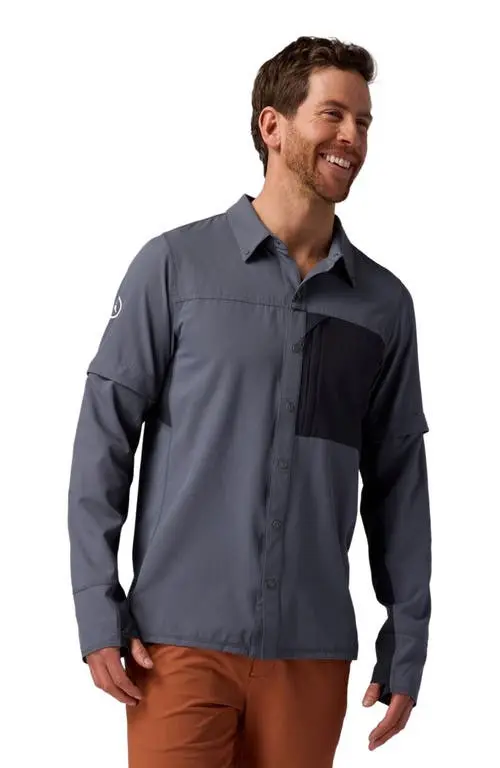 BACKCOUNTRY Tahoe Woven Convertible Snap-up Shirt - Turbulence/black