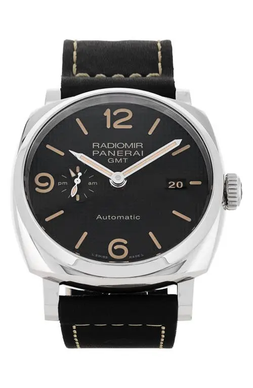 WATCHFINDER & CO. Panerai 1940 Radiomir Gmt Automatic Leather Strap Watch