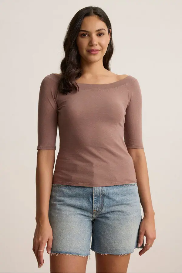 Velvet By Graham & Spencer Lucille Tee - Neutral