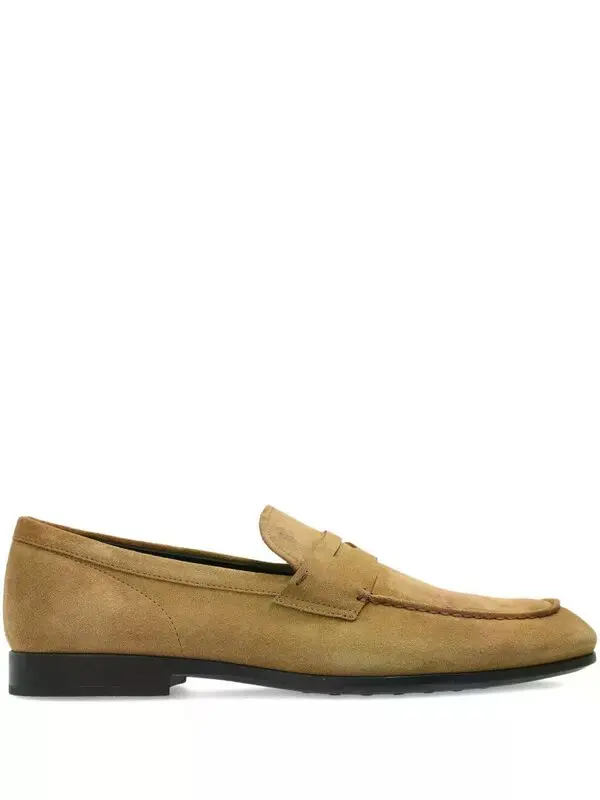 TOD'S Penny Suede Loafers - Neutrals