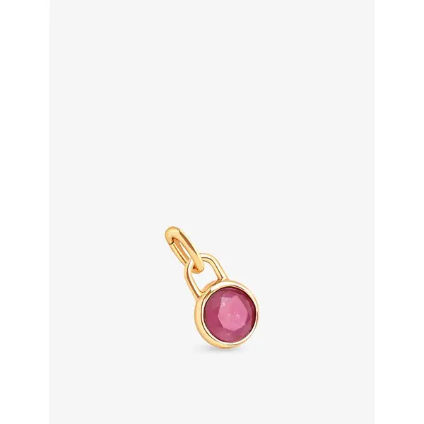 ASTRID & MIYU October Tourmaline Birthstone Clip Charm - 18ctgoldplatedsilver